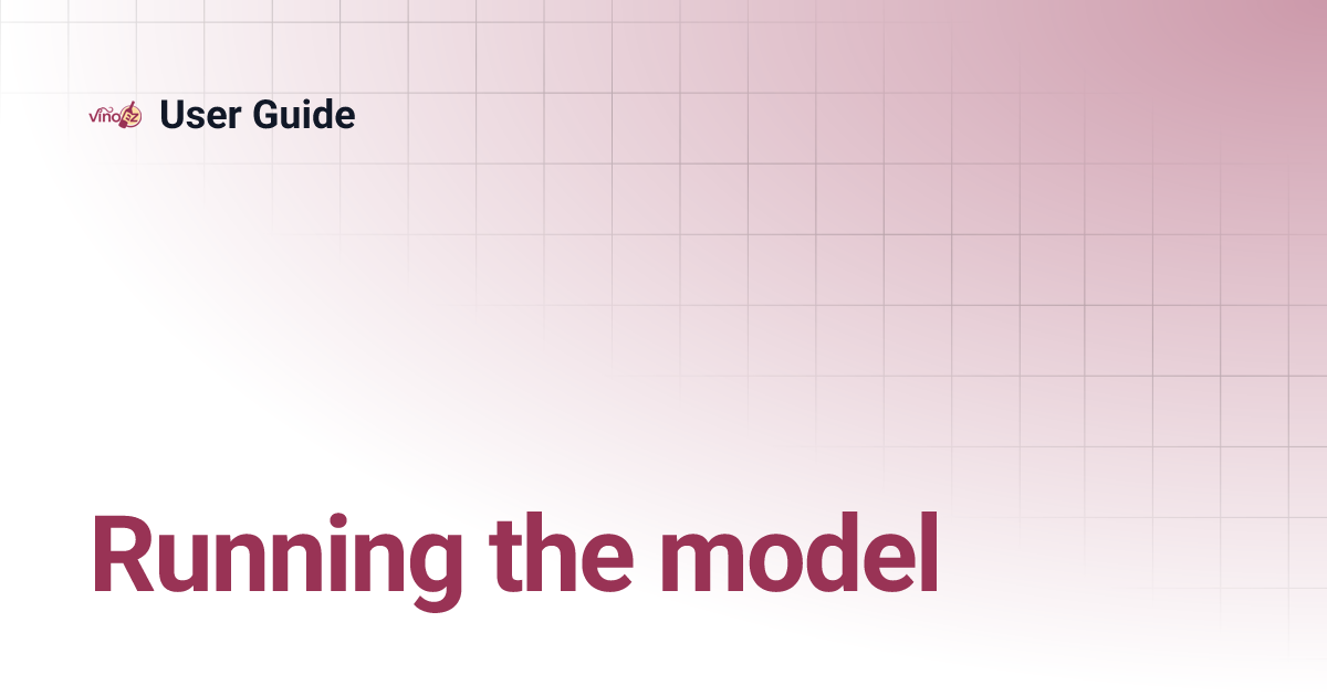 Running the model | User Guide