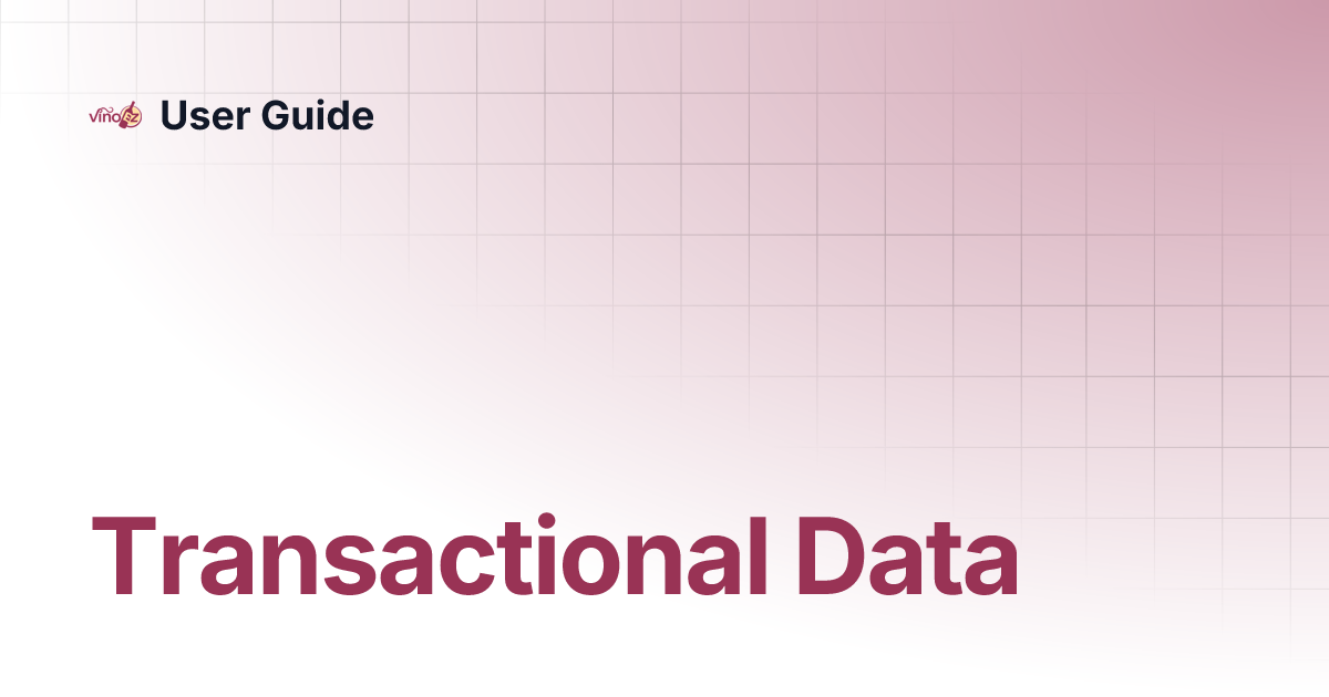 Transactional Data | User Guide